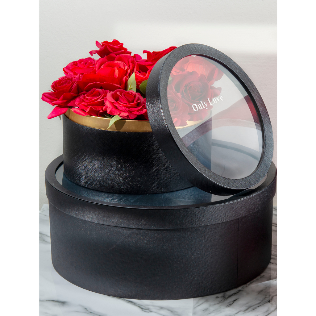 Only Love Round Flower Boxes| Gift Box |Christmas Box | Valentines Box ...